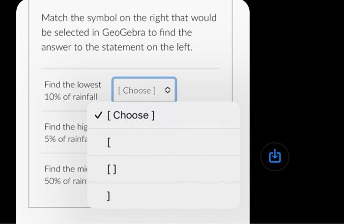 Solved Match the symbol on the right that would be selected | Chegg.com