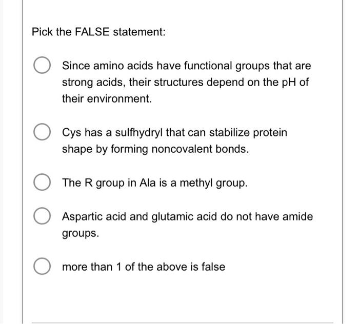 Solved Pick the TRUE statements about protein synthesis and | Chegg.com