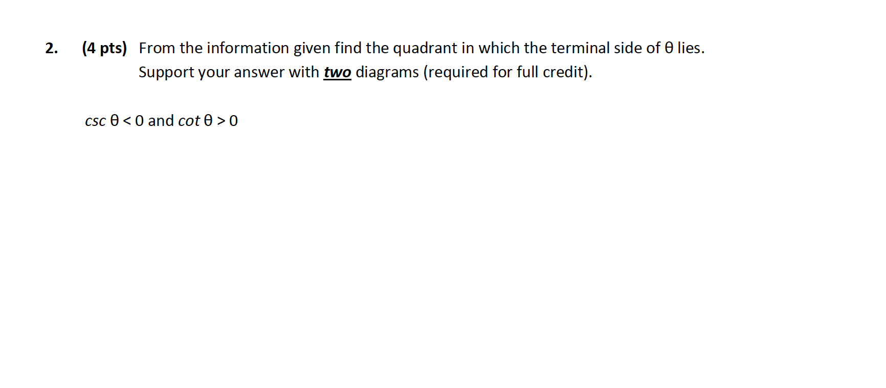 Solved (4 ﻿pts) ﻿From the information given find the | Chegg.com