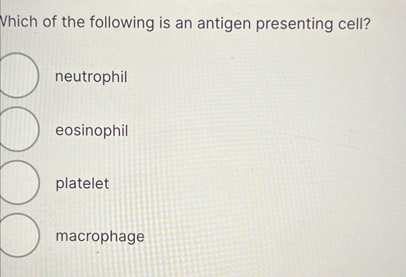 Solved Which of the following is an antigen presenting | Chegg.com