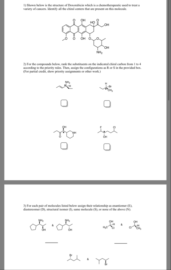 Shown below is the structure of Doxorubicin which is | Chegg.com