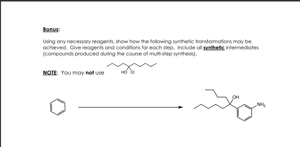 Solved Using any necessary reagents, show how the following | Chegg.com