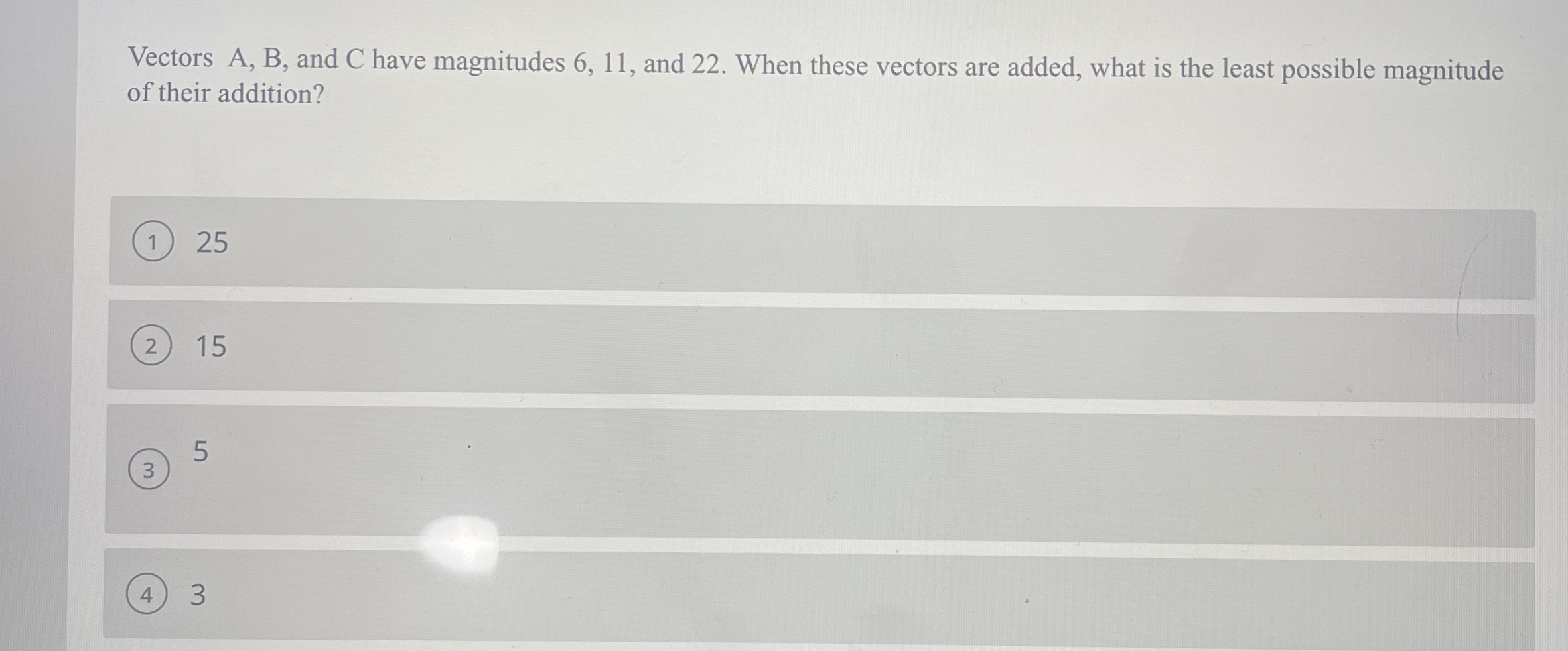 Solved Vectors A,B, ﻿and C have magnitudes 6,11 , ﻿and 22 . | Chegg.com