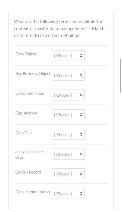 Solved What do the following terms mean within the context | Chegg.com