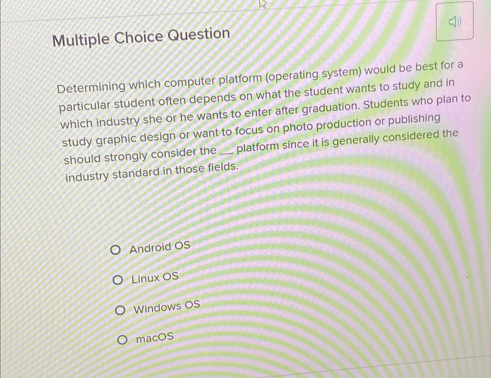 Solved Multiple Choice QuestionDetermining which computer | Chegg.com