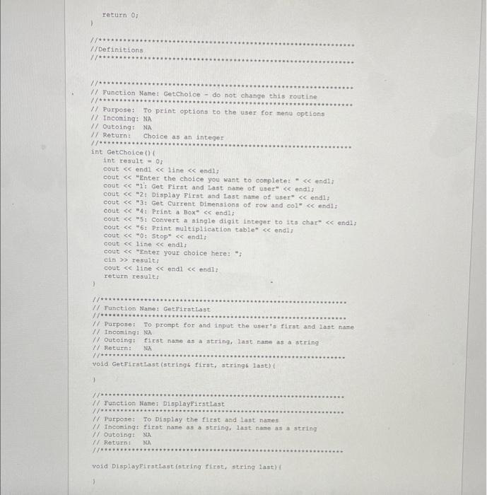Solved please complete the skeleton code in C++ DO NOT | Chegg.com