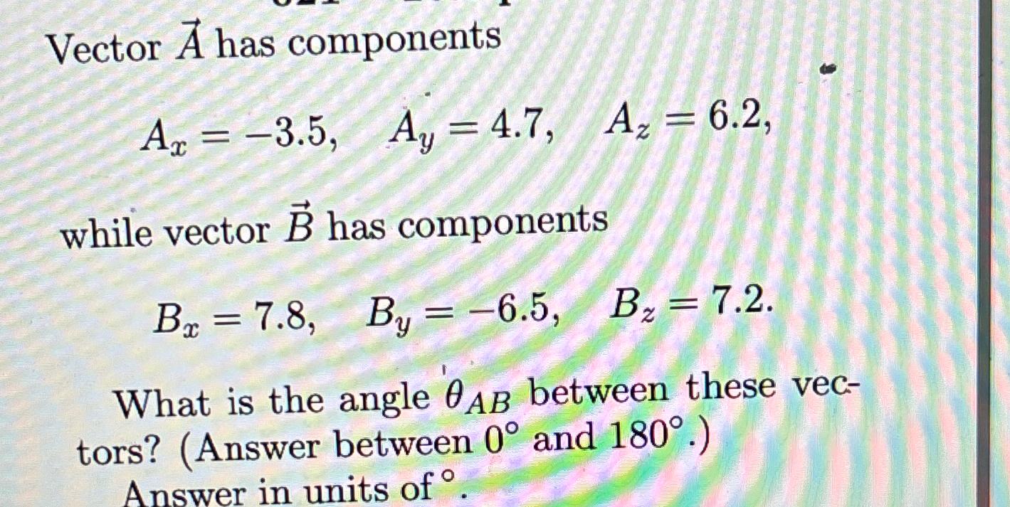 Solved Vector vec(A) ﻿has | Chegg.com
