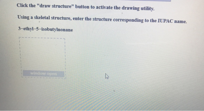 Solved Click the "draw structure" button to activate the | Chegg.com