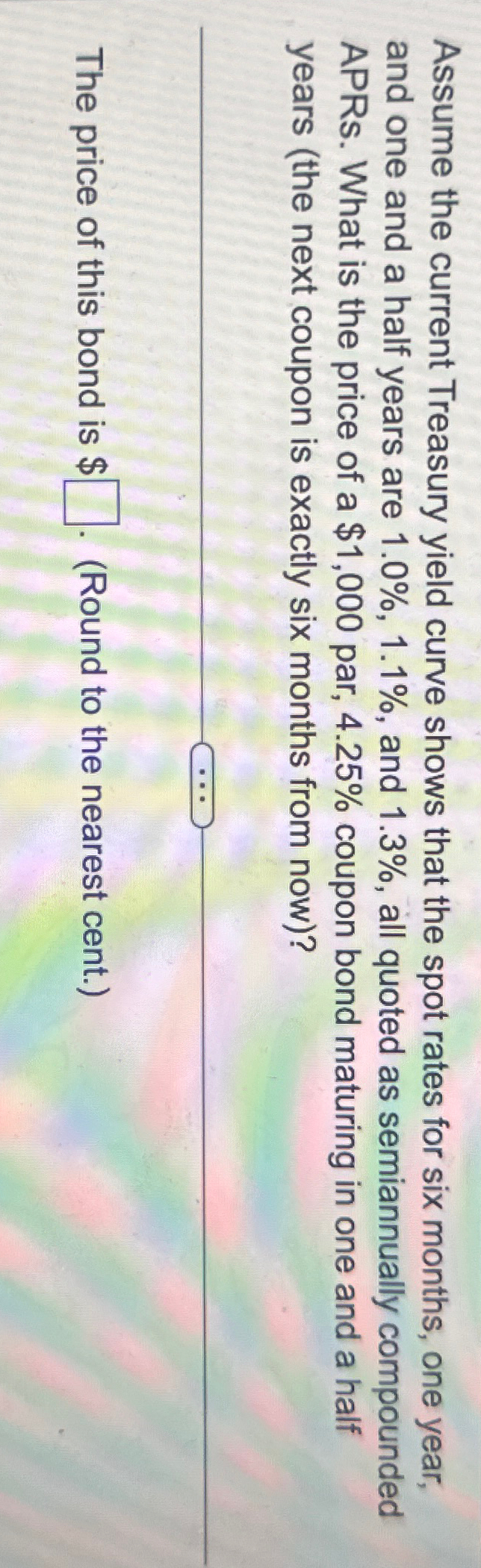 Solved Assume the current Treasury yield curve shows that | Chegg.com