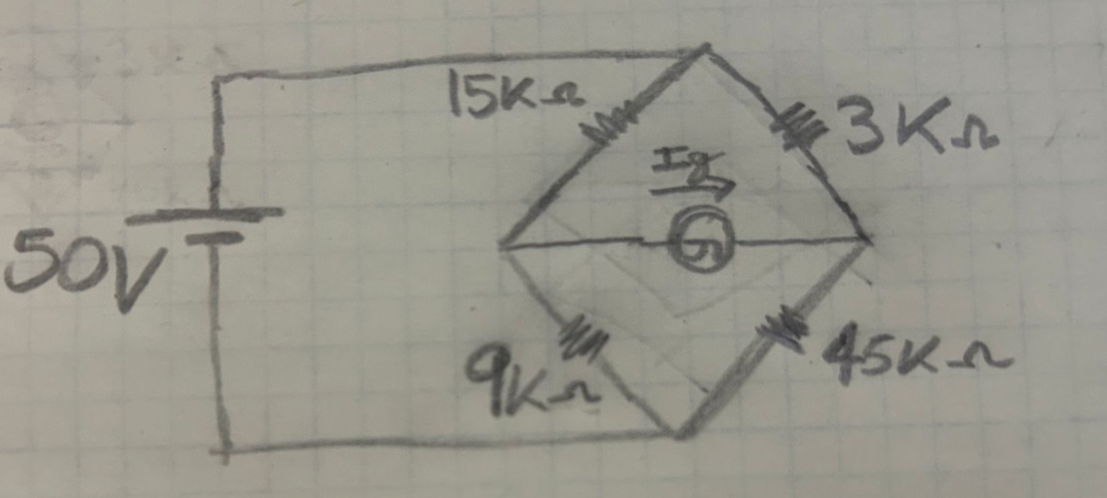 Solved Determine the galvanometer current (Ig) ﻿at the point | Chegg.com