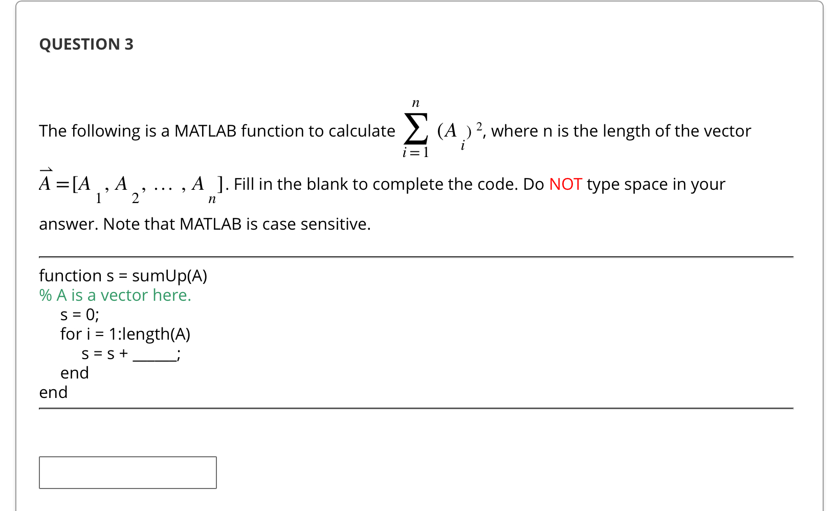 Solved QUESTION 3The following is a MATLAB function to | Chegg.com