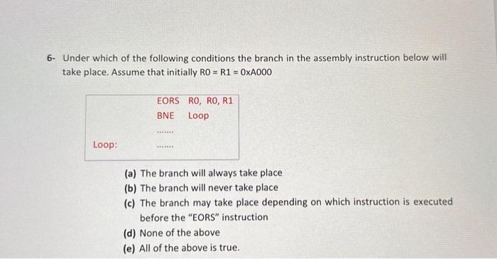 Solved and the following assembly code: What are the | Chegg.com