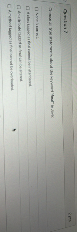 Solved Question 72 ﻿ptsChoose all true statements about the | Chegg.com