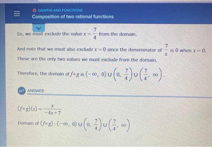 Solved OGRAPHS AND FUNCTIONS Composition of two rational | Chegg.com
