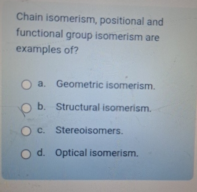 Solved Chain isomerism, positional and functional group | Chegg.com