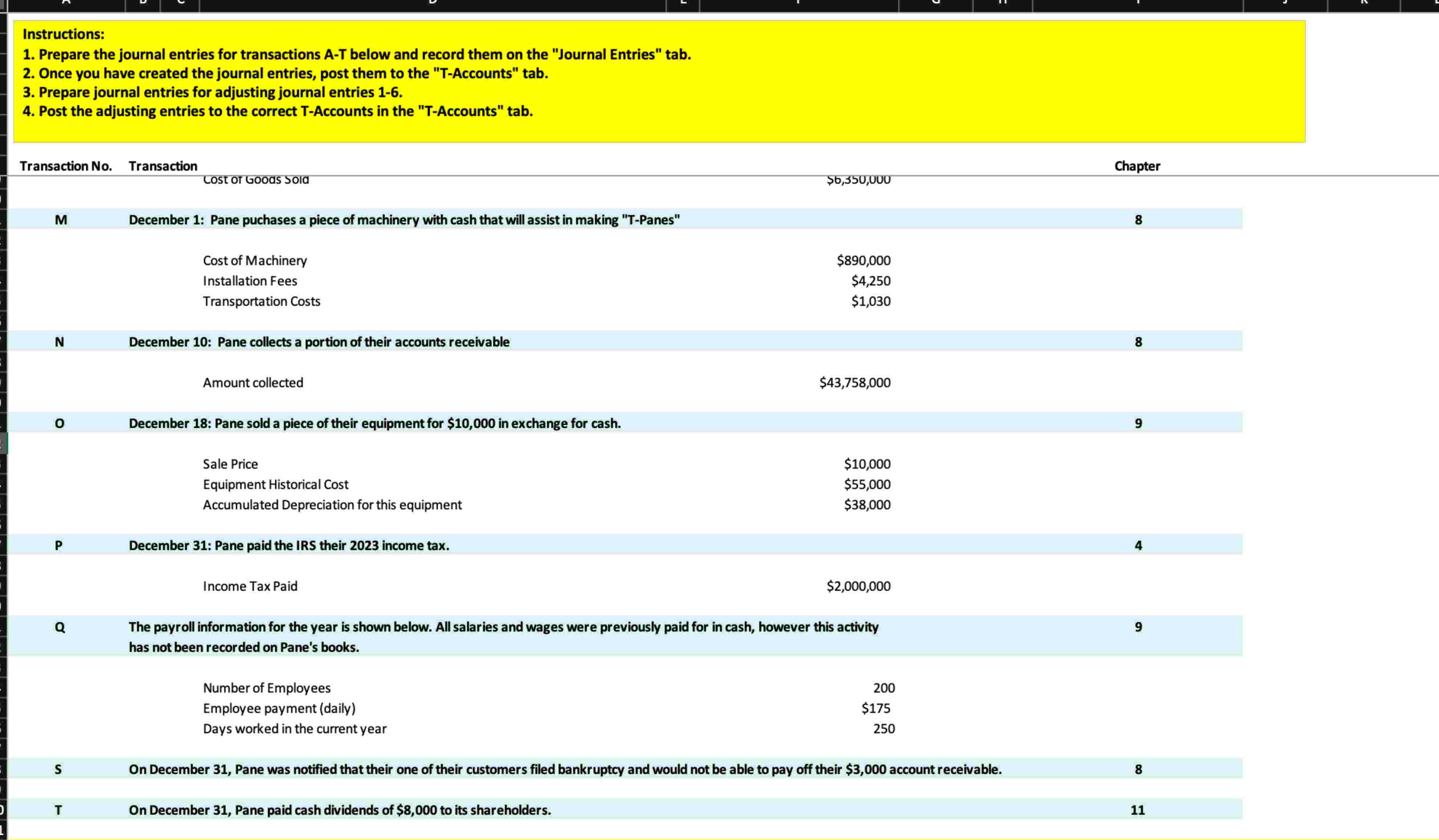 Solved Instructions:Prepare the journal entries for | Chegg.com