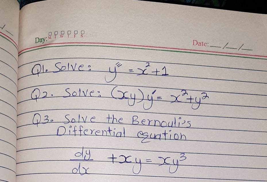 Solved Subject: Differential Equations Please kindly solve | Chegg.com