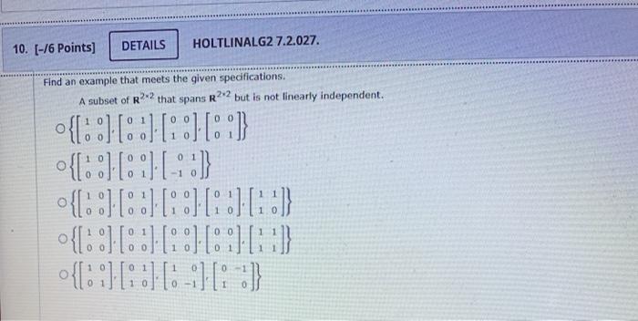 Solved 10. [-16 Points) DETAILS HOLTLINALG2 7.2.027. Find an | Chegg.com Solved 10. [-16 Points) DETAILS HOLTLINALG2 7.2.027. Find an | Chegg.com