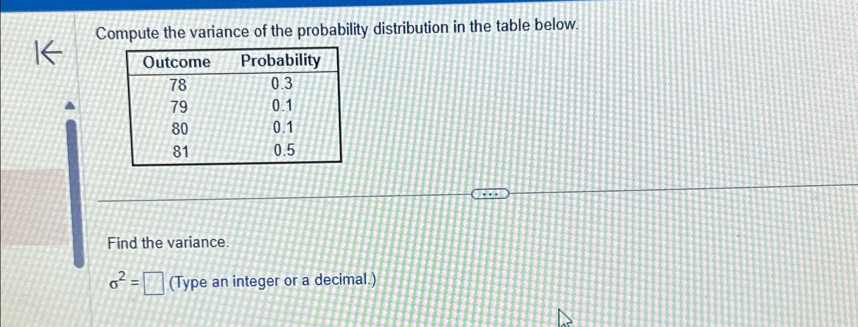 Solved Compute the variance of the probability distribution | Chegg.com