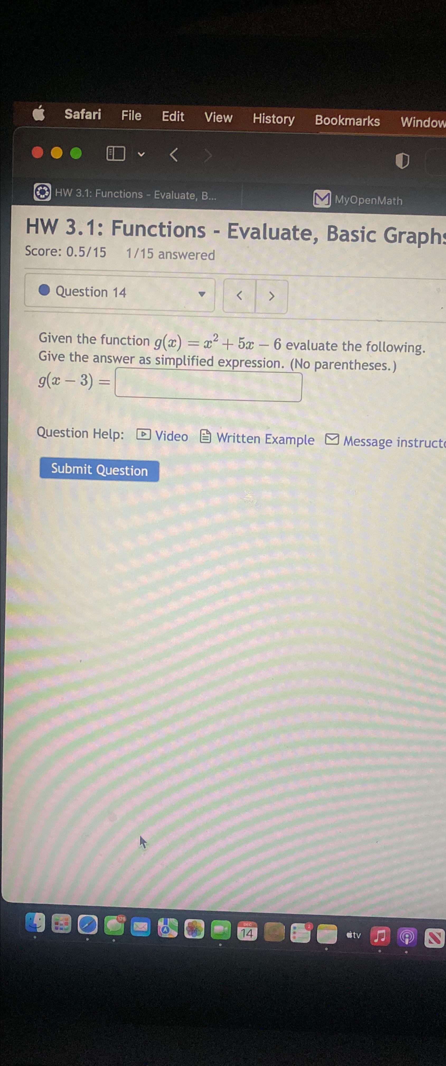 Solved HW 3.1: Functions - ﻿Evaluate, Basic GraphScore: | Chegg.com