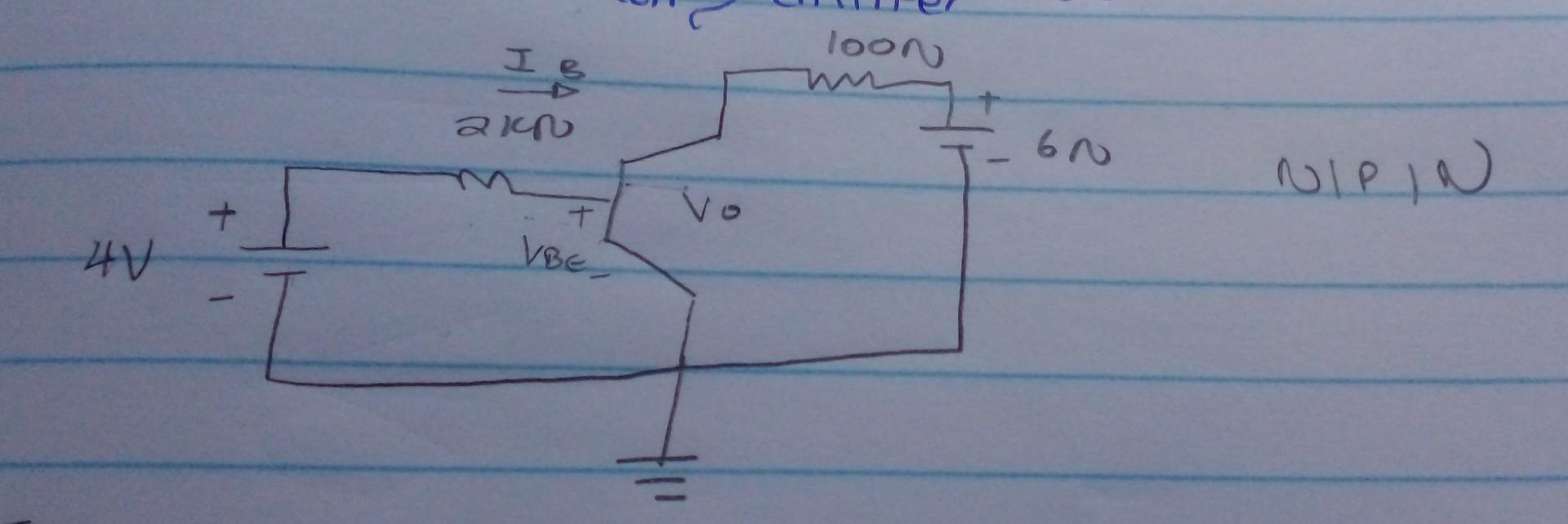 Solved find Ib, Ic and Ie in the transistor in the figure | Chegg.com