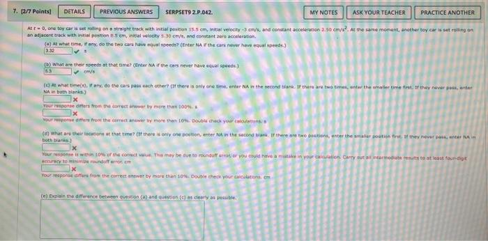 Solved 7. [2/7 Points] DETAILS PREVIOUS ANSWERS SERPSET9 | Chegg.com