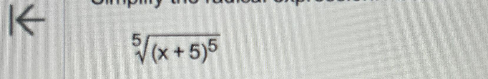 Solved (x+5)55 | Chegg.com
