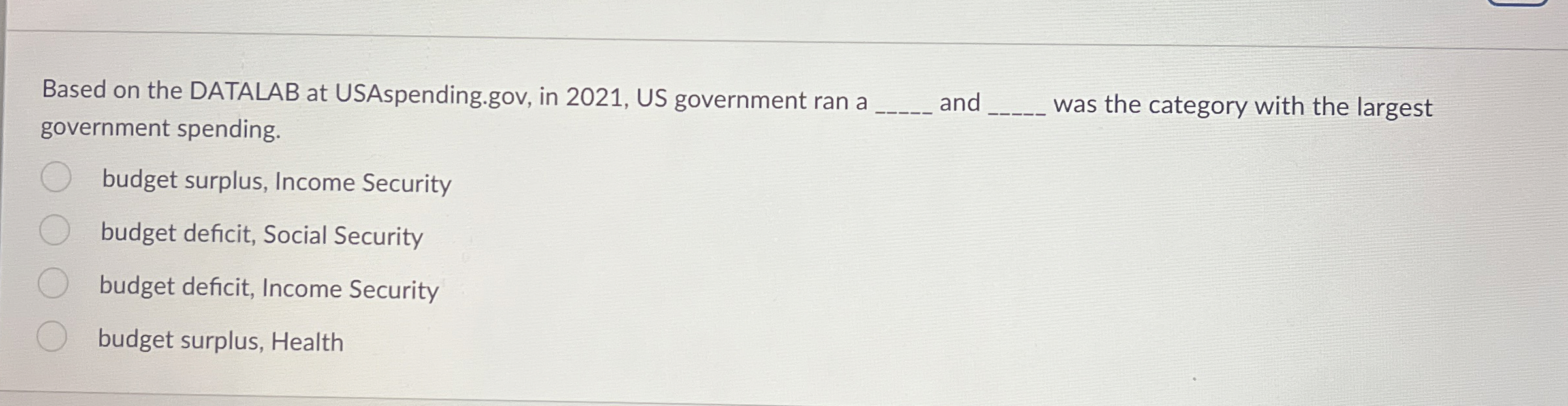 Solved Based on the DATALAB at USAspending.gov, in 2021, ﻿US | Chegg.com