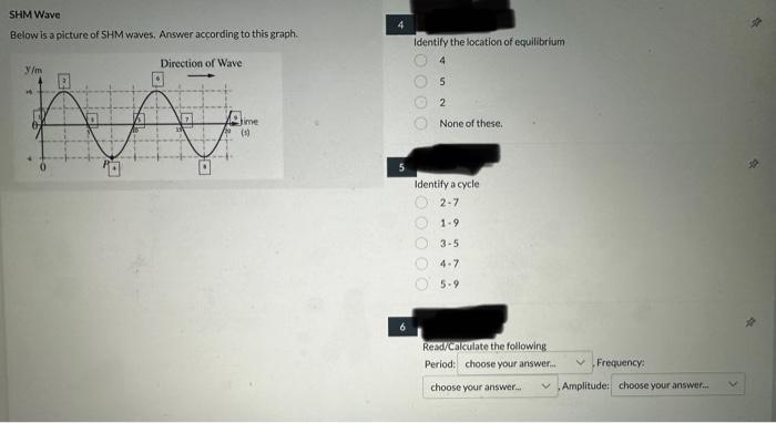 Solved SHM Wave Below is a picture of 5HM waves. Answer | Chegg.com