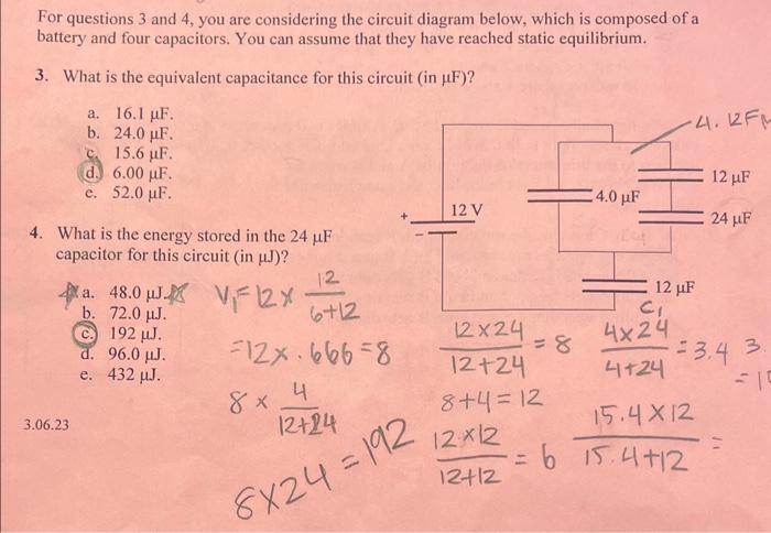 Solved For questions 3 and 4 , you are considering the | Chegg.com