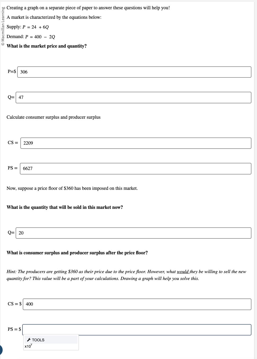 Solved Creating a graph on ﻿a separate piece of ﻿paper to | Chegg.com