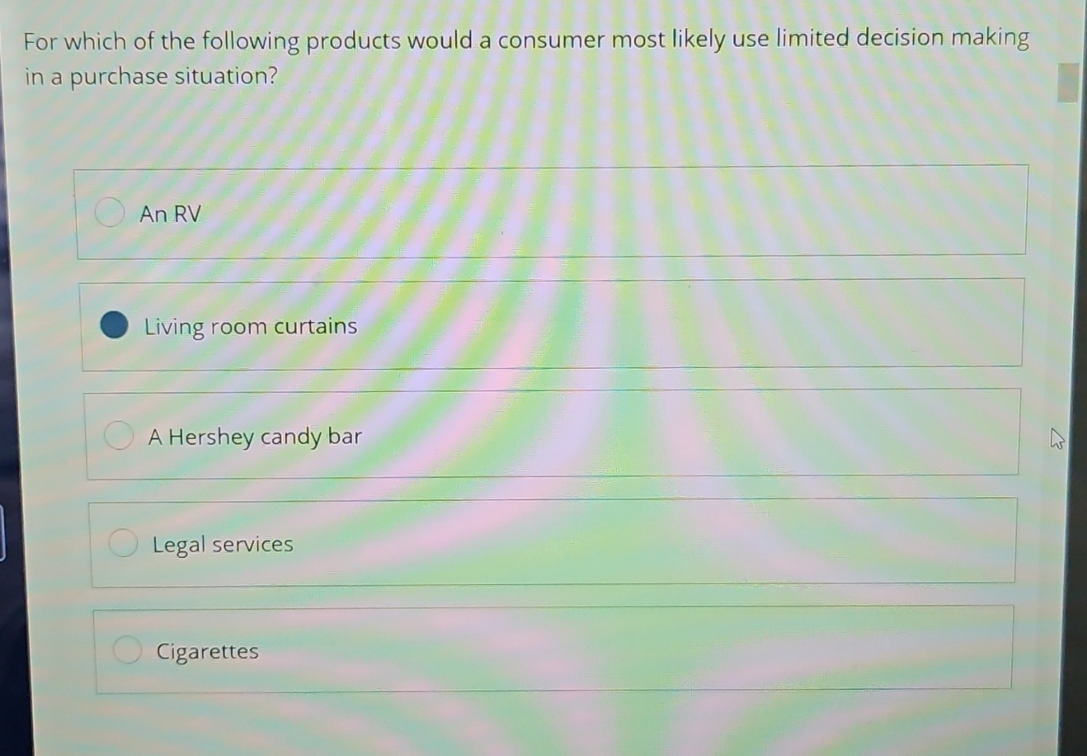 Solved For which of the following products would a consumer | Chegg.com