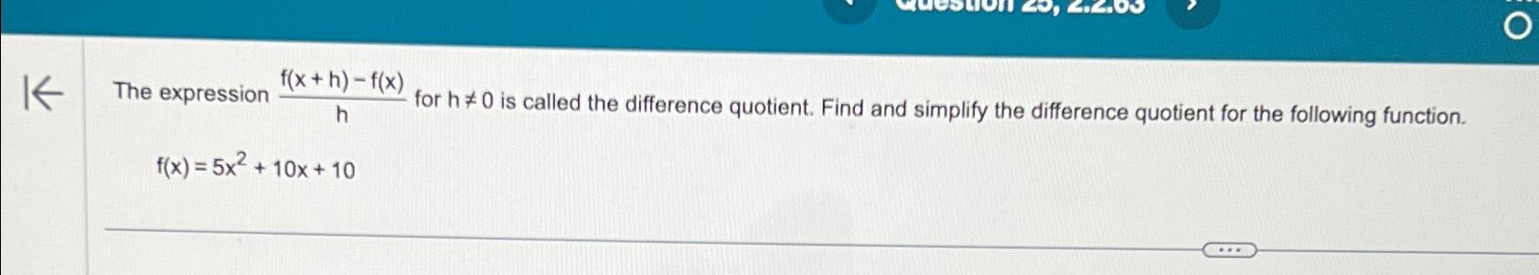 Solved The expression f(x+h)-f(x)h ﻿for h≠0 ﻿is called the | Chegg.com
