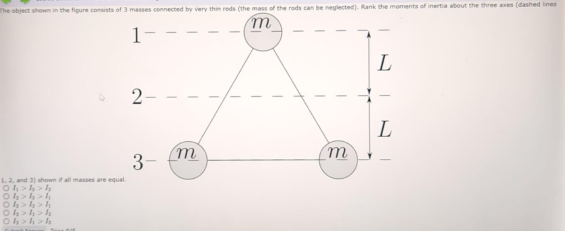 Solved 1,2 , and 3 ) shown if all masses are equ | Chegg.com