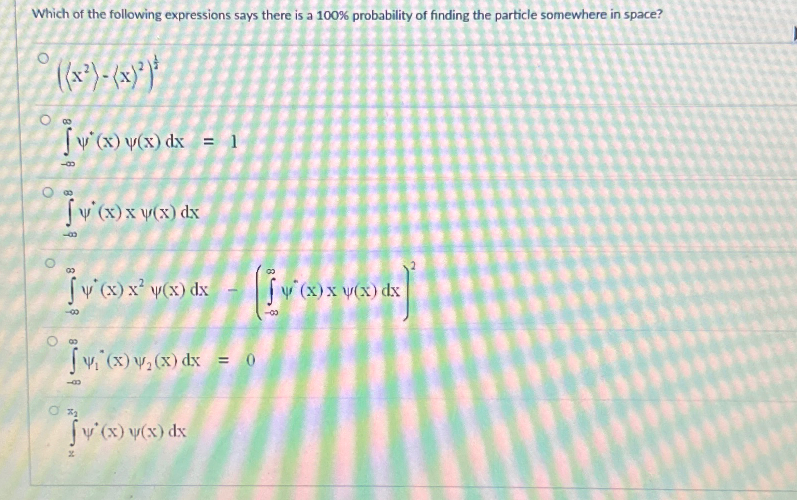 Solved Which of the following expressions says there is a | Chegg.com