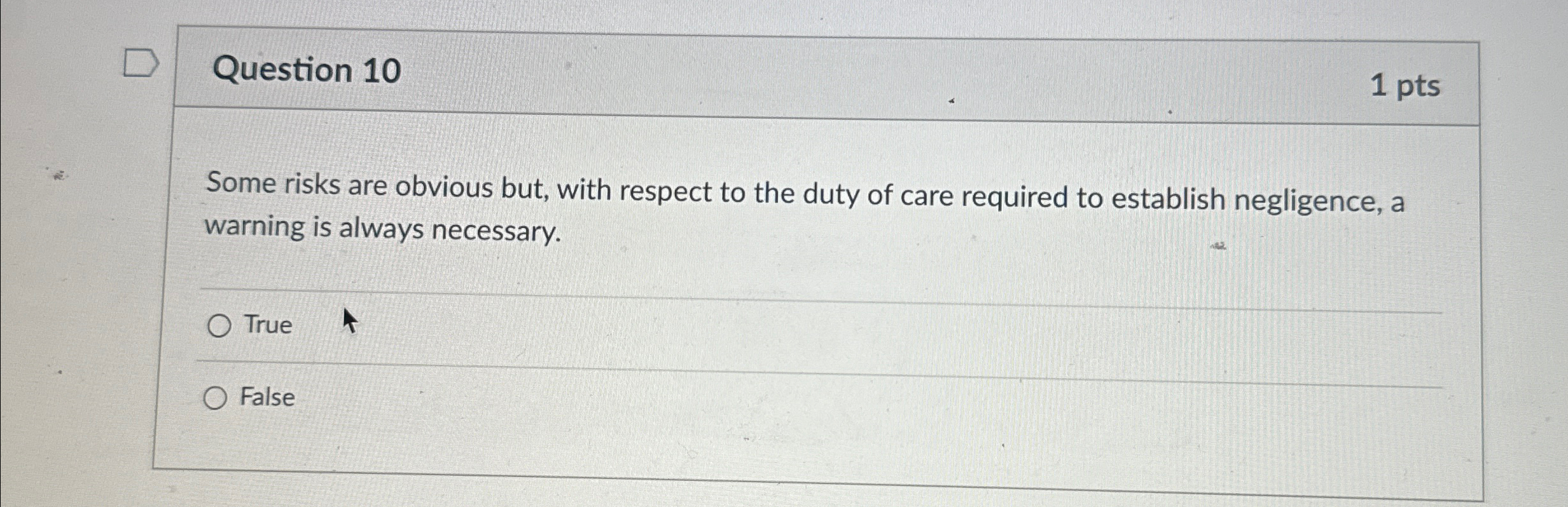 Solved Question 10 1 ﻿pts Some risks are obvious but, with | Chegg.com