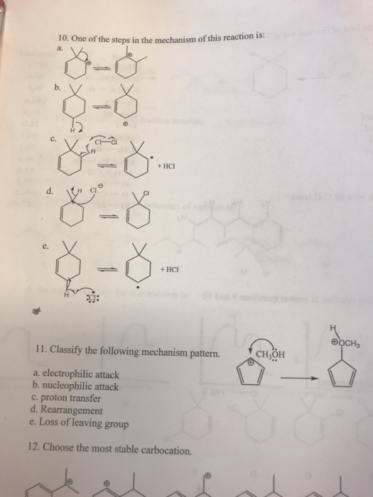 Solved 10. One of the steps in the mechanism of this | Chegg.com