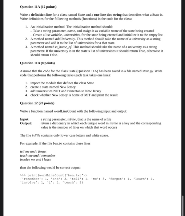 Solved Multiple choice questions. Four Points each. Question | Chegg.com