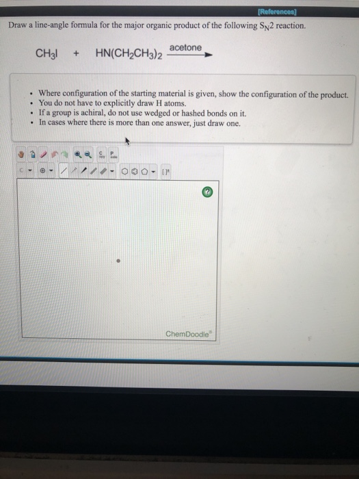 Solved (References) Draw a line-angle formula for the major | Chegg.com