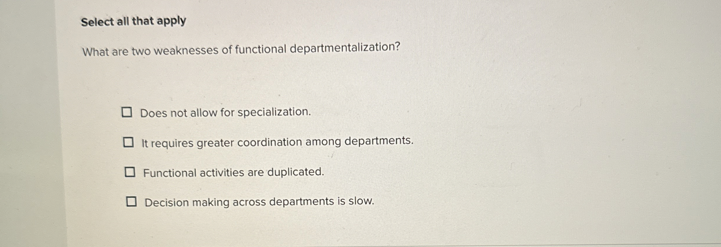 Solved Select all that applyWhat are two weaknesses of | Chegg.com