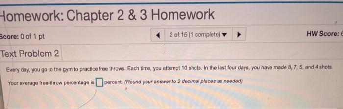 Solved Homework: Chapter 2 & 3 Homework Score: 0 of 1 pt 2 | Chegg.com