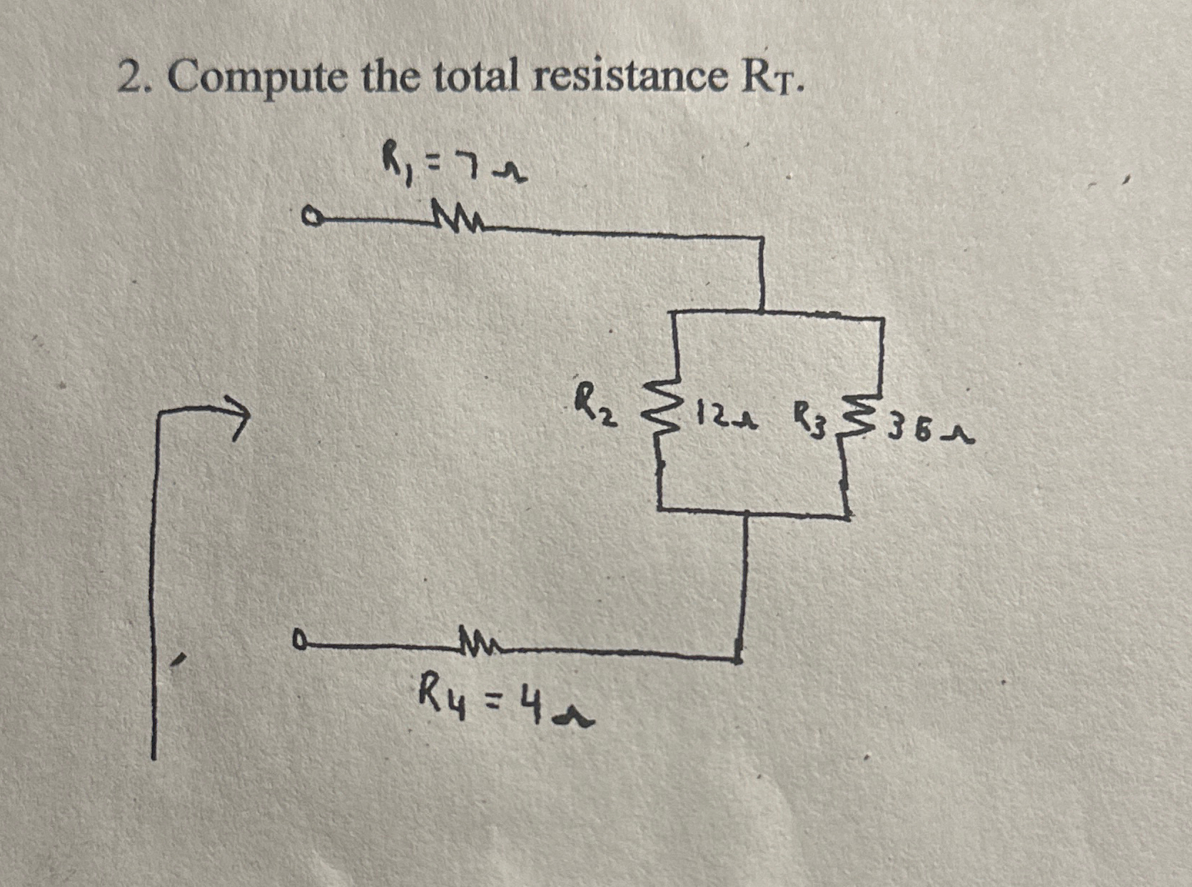 Solved Compute the total resistance RT. | Chegg.com