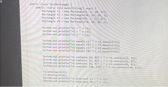 Solved 2. Define a class named Rectangle. A Rectangle object | Chegg.com Solved 2. Define a class named Rectangle. A Rectangle object | Chegg.com
