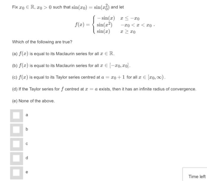 Solved Fix x0 € R, æ0 >0 such that sin(xo) sin(xz) and let - | Chegg.com Solved Fix x0 € R, æ0 >0 such that sin(xo) sin(xz) and let - | Chegg.com