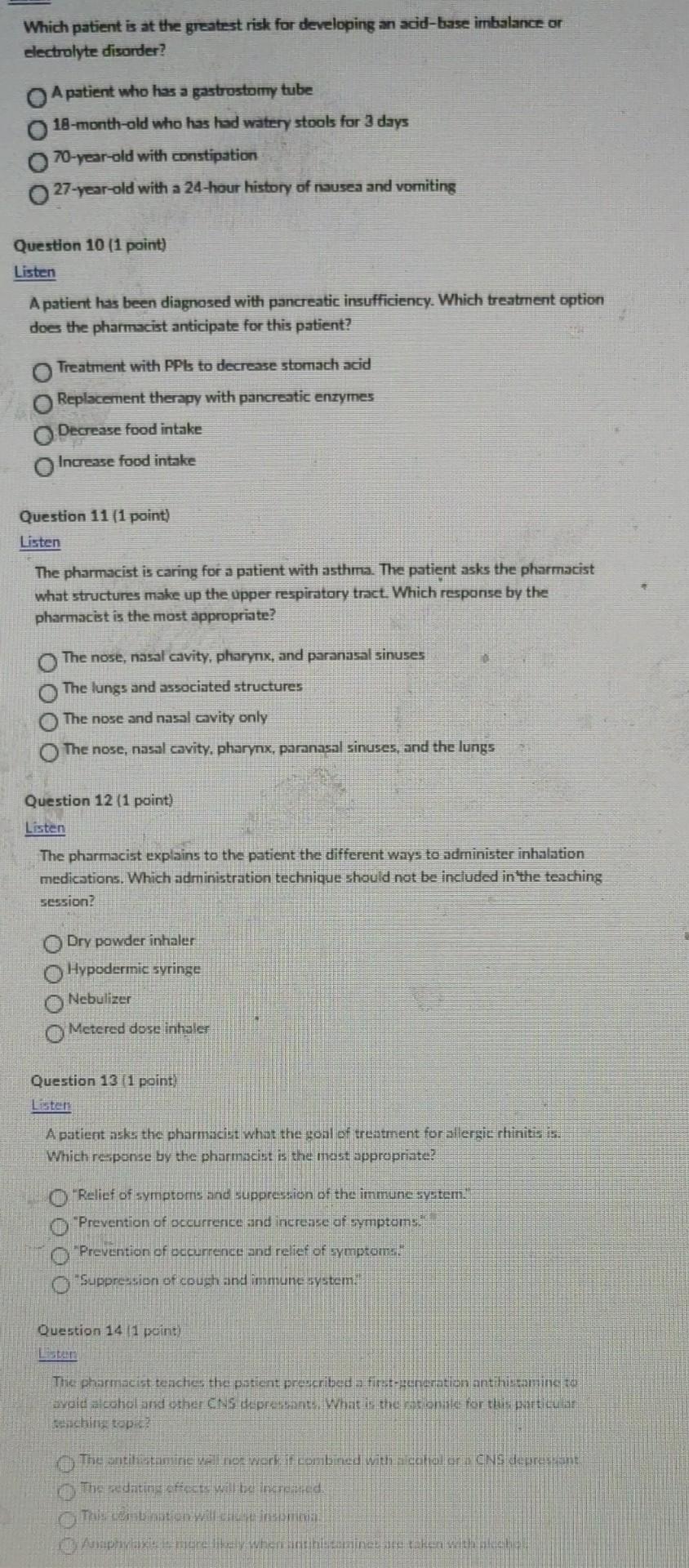 Solved Listen The pharmacist is providing education to a | Chegg.com