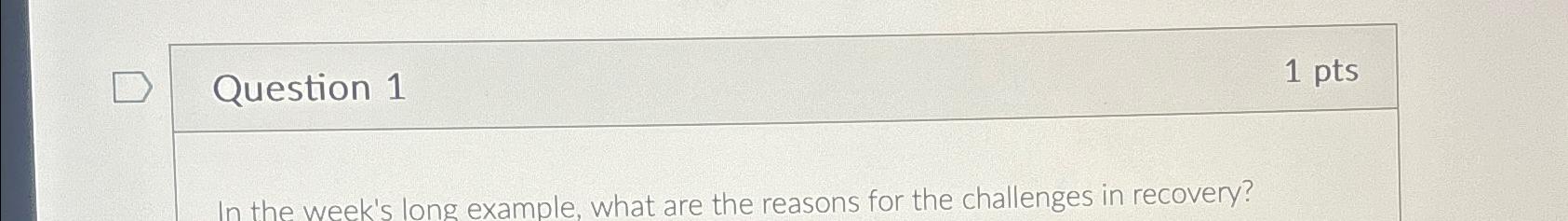 Solved Question 11 ﻿ptsIn the week's long example, what are | Chegg.com