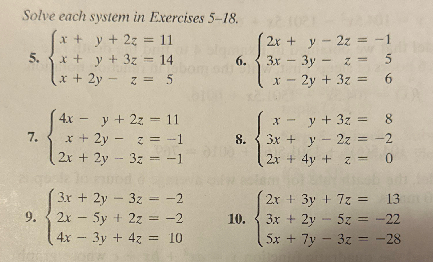 Solved Solve each system in Exercises | Chegg.com