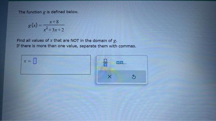 Solved The function g is defined below. g(x)=x2+3x+2x+8 Find | Chegg.com