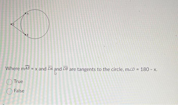 Solved Where \( \mathrm{m} \overparen{A B}=\mathrm{x} \) and | Chegg.com