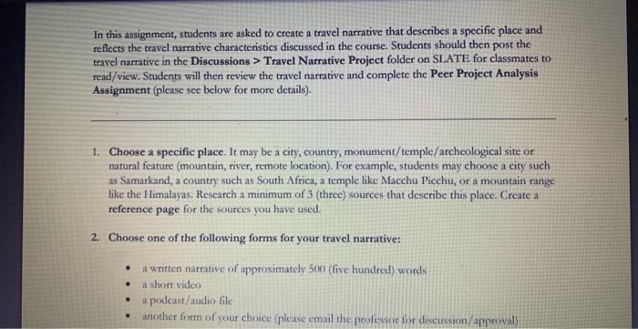 Solved In this assignment, students are asked to create a | Chegg.com